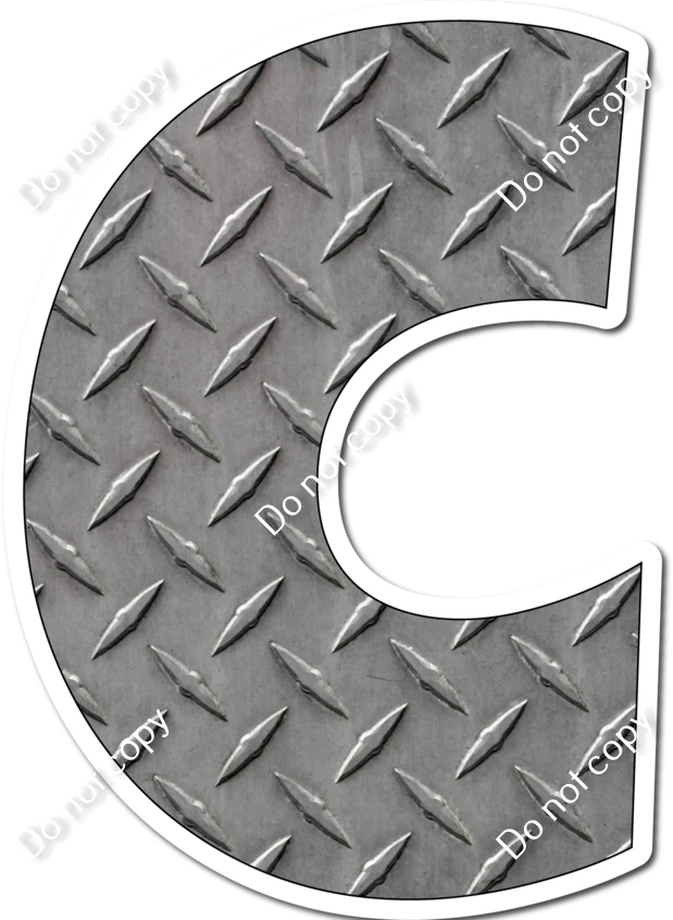 LG 12" Individuals - Diamond Plate| Sign Swag USA