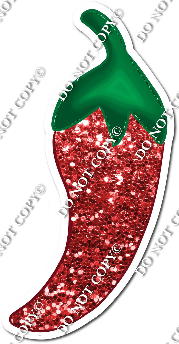 Fiesta - Sparkle Red Chili Pepper| Sign Swag USA