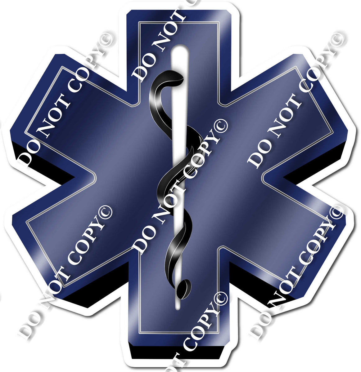 EMS - EMT Medical Cross - Sparkle Navy Blue| Sign Swag USA