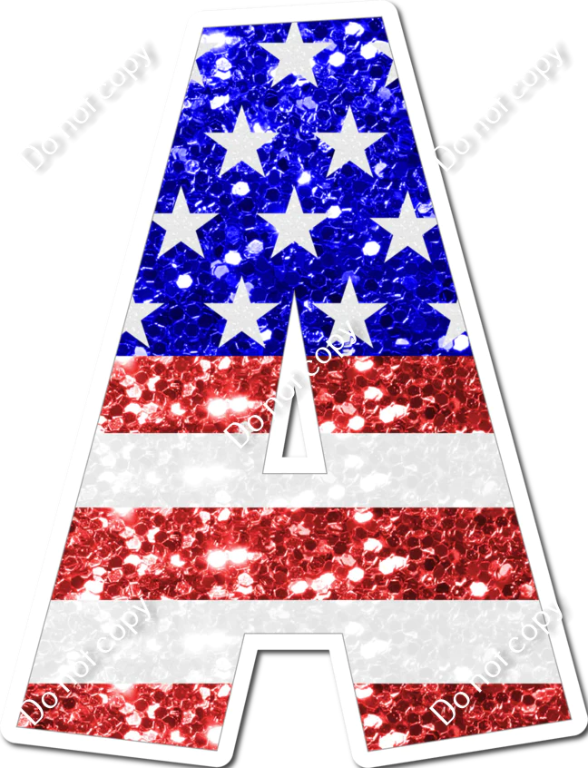 LG 18" Individuals - Sparkle Flag| Sign Swag USA
