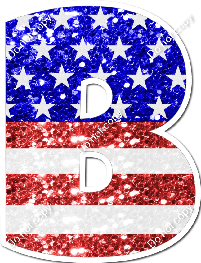 LG 12" Individuals - Sparkle Flag| Sign Swag USA