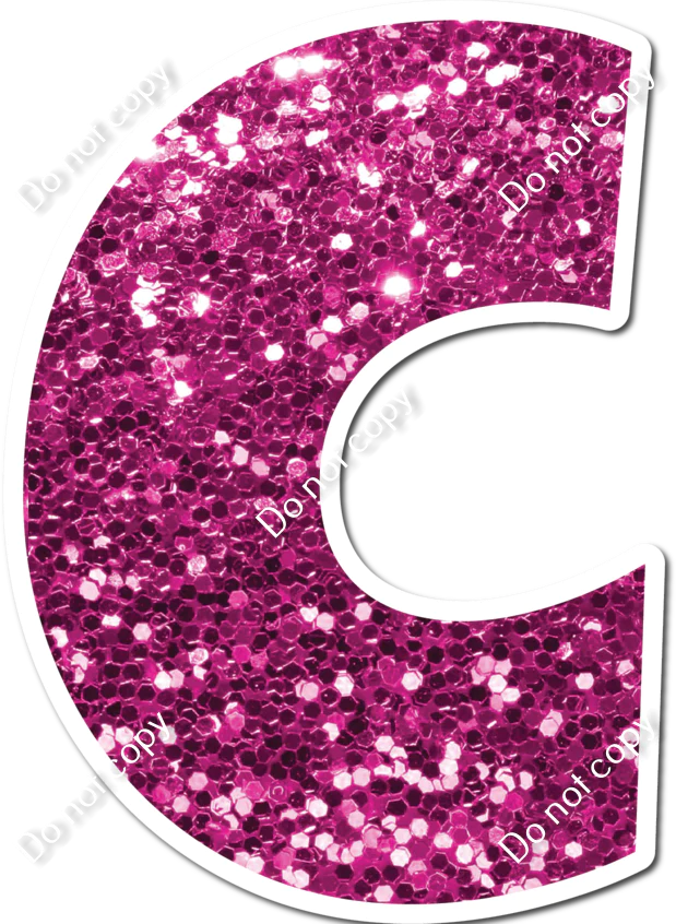 LG 12" Individuals - Hot Pink Sparkle| Sign Swag USA