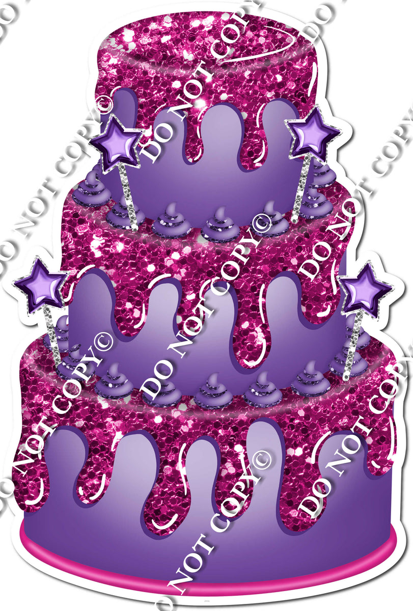 Purple Cake & Dollops, Hot Pink Drip| Sign Swag USA