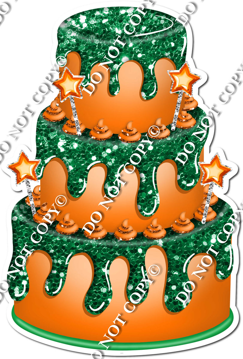 Orange Cake & Dollops, Green Drip| Sign Swag USA