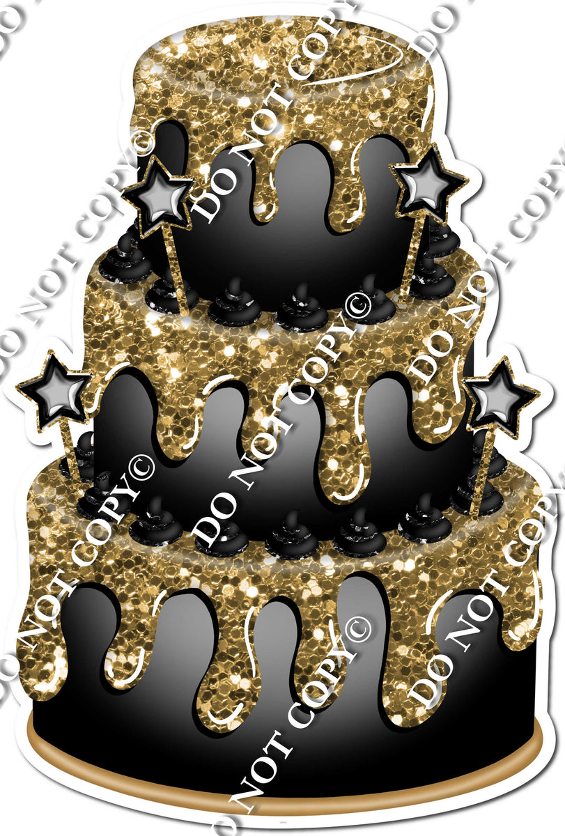 Black Cake & Dollops, Gold Drip| Sign Swag USA