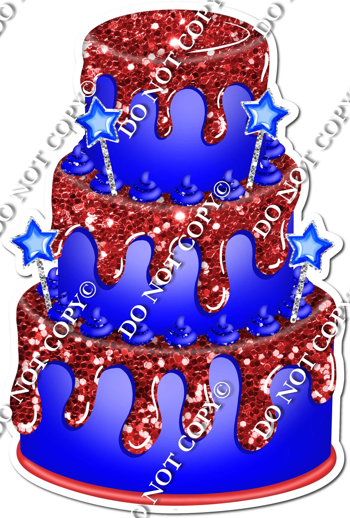 Blue Cake & Dollops, Red Drip| Sign Swag USA