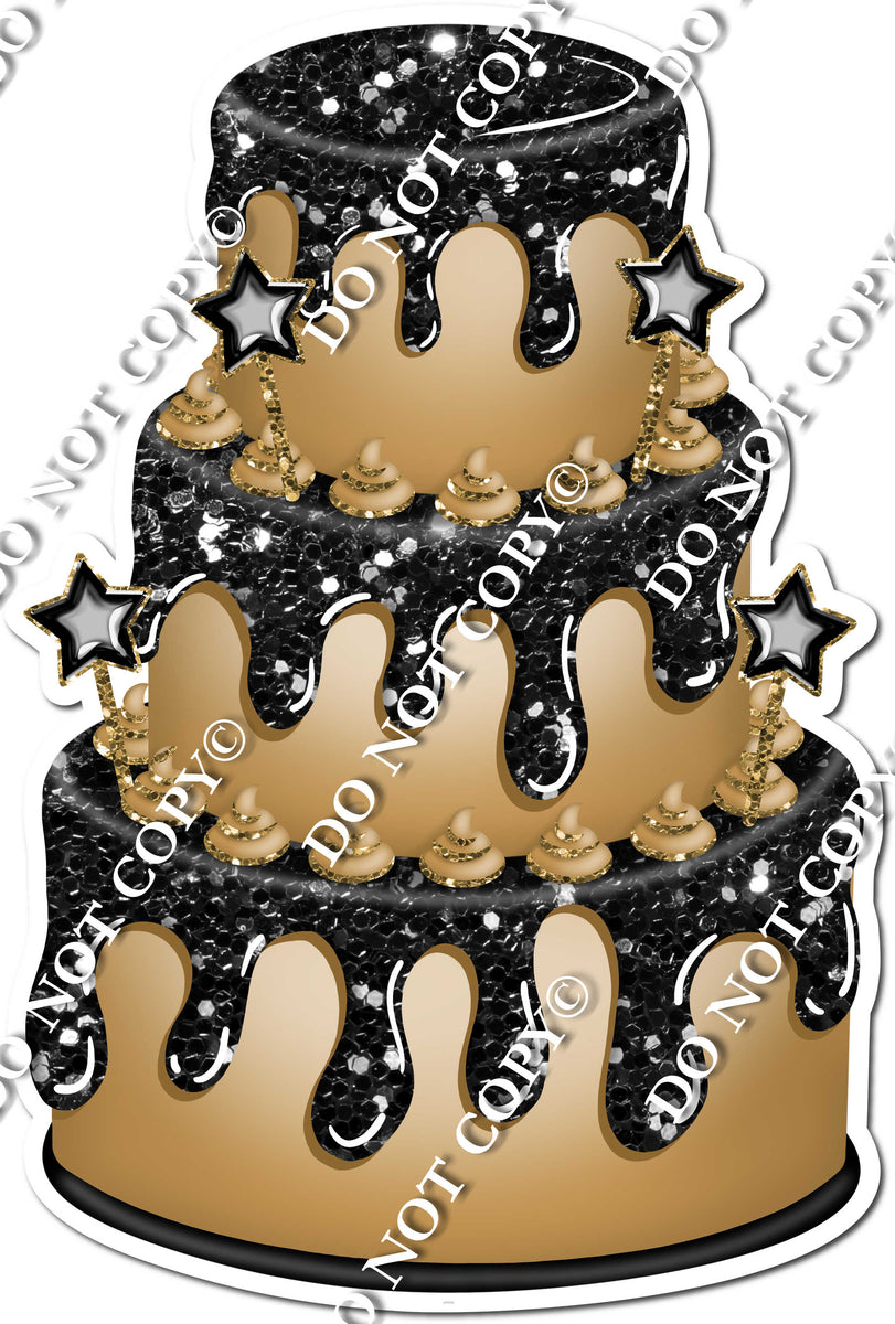 Gold Cake & Dollops, Black Drip| Sign Swag USA