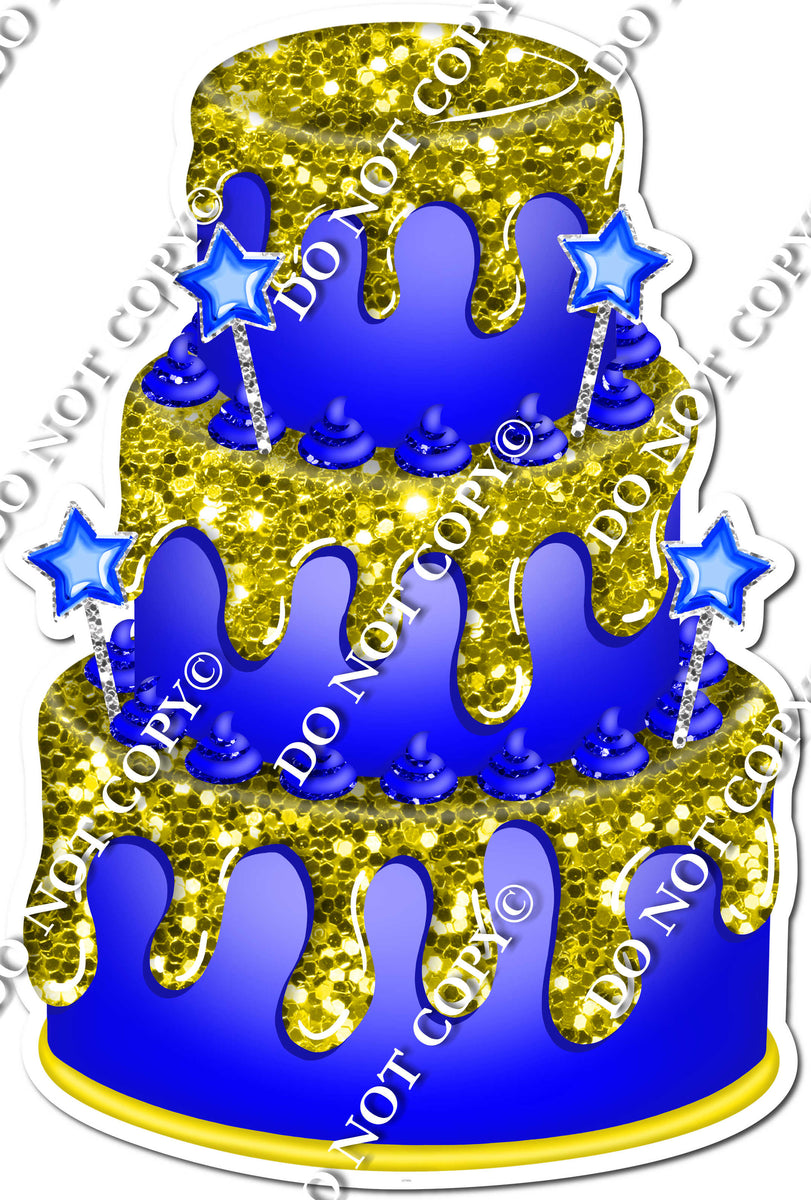 Blue Cake & Dollops, Yellow Drip| Sign Swag USA