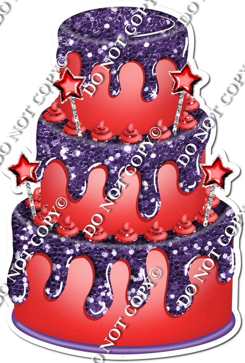 Red Cake & Dollops, Purple Drip| Sign Swag USA
