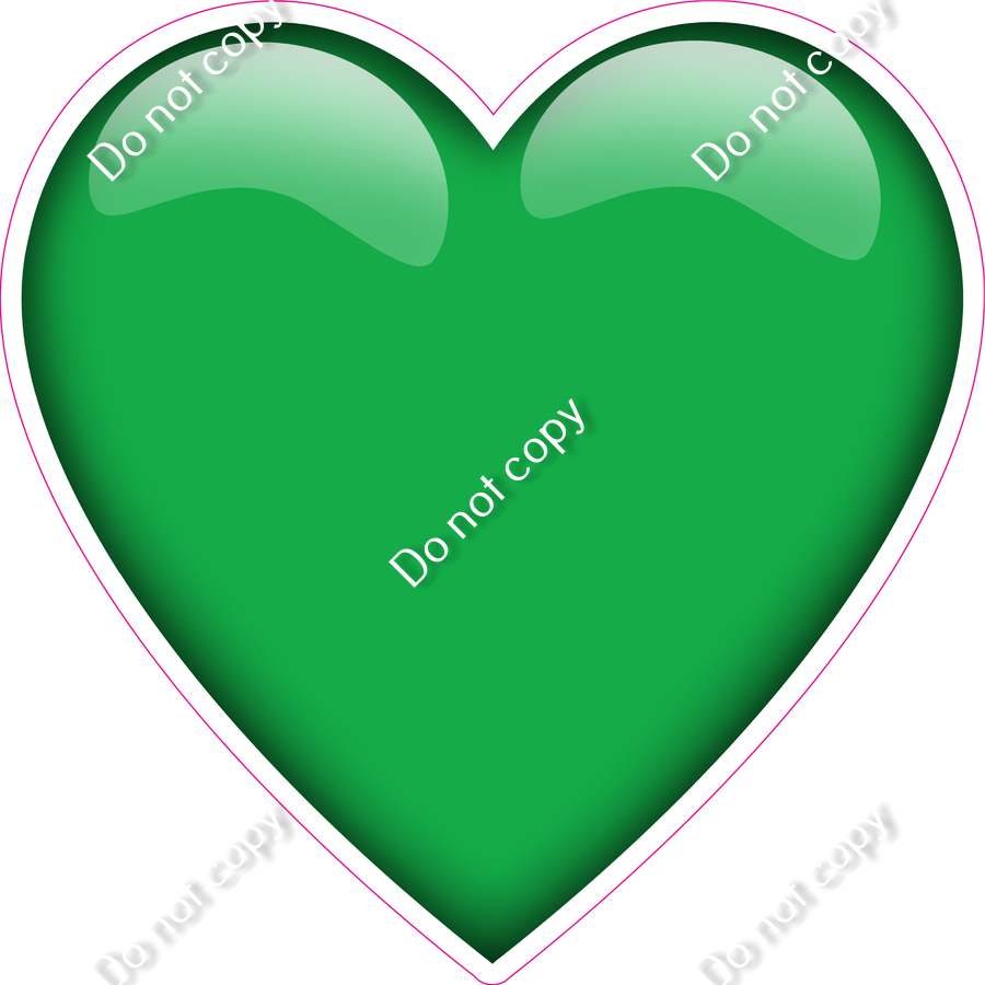 MIni - Green Heart with Highlight w/ Variant| Sign Swag USA