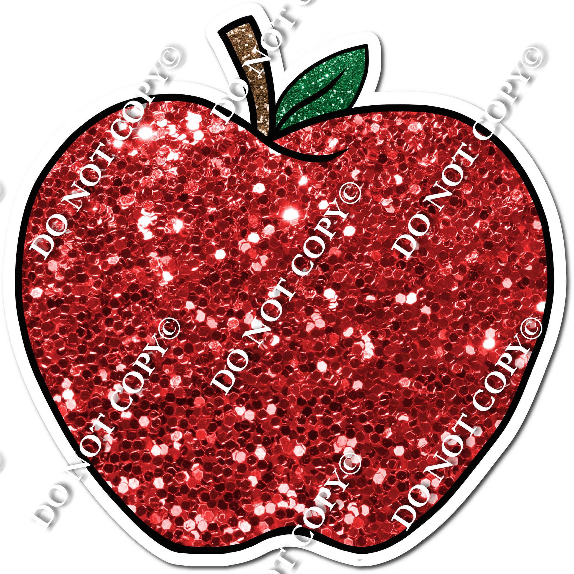 Red Sparkle Apple w/ Variants| Sign Swag USA
