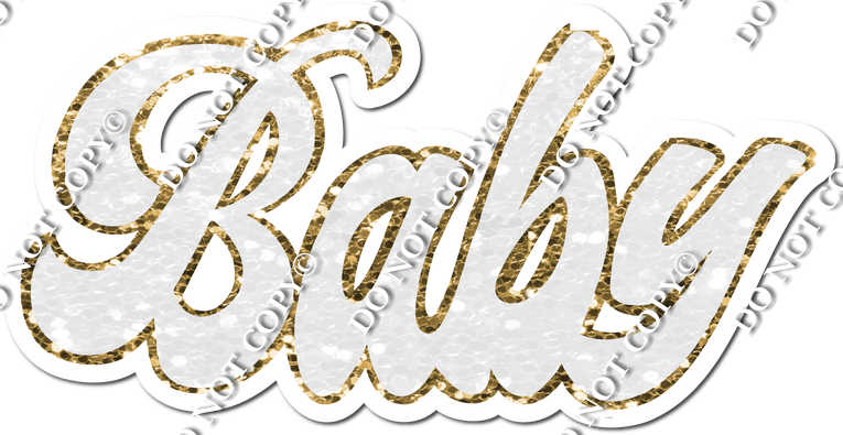 White & Gold Baby Statement w/ Variant| Sign Swag USA