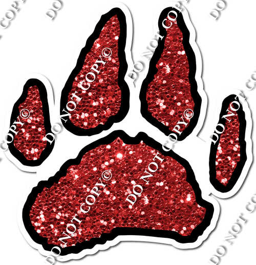 Red Claw Paw Print - Mascot w/ Variants| Sign Swag USA