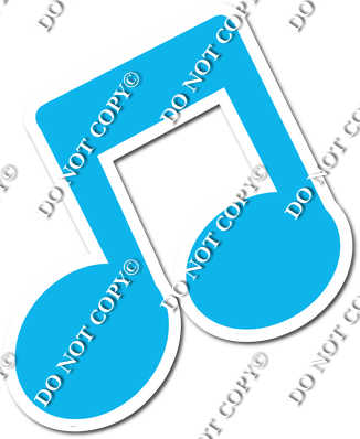 Flat Caribbean Slanted Beamed Eighth Music Note| Sign Swag USA