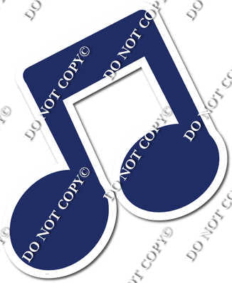 Flat Navy Blue Slanted Beamed Eighth Music Note w/ Variants| Sign Swag USA