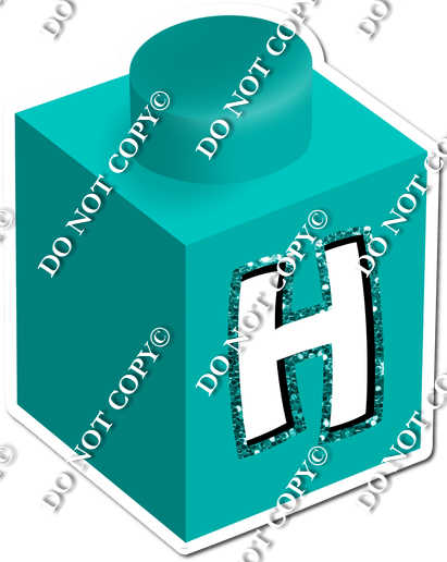 Teal - H Letter Block| Sign Swag USA