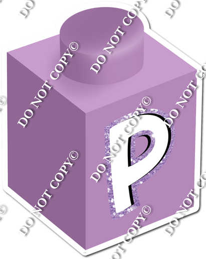 Lavender - P Letter Block| Sign Swag USA