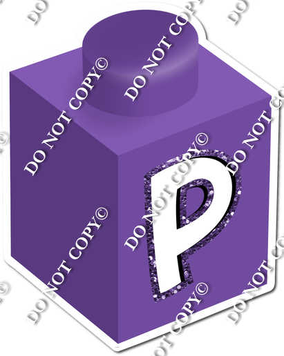 Purple - P Letter Block| Sign Swag USA