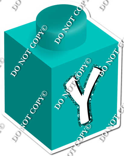 Teal - Y Letter Block| Sign Swag USA