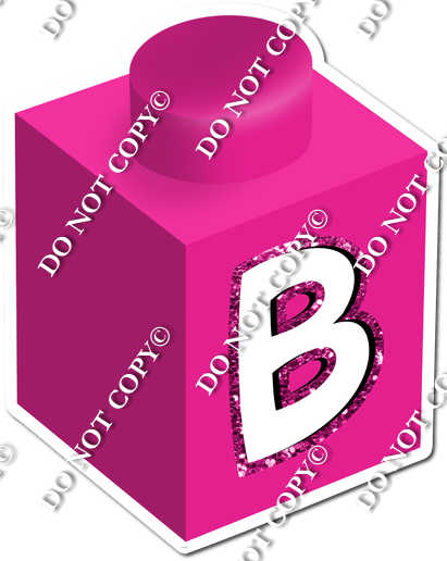 Hot Pink - B Letter Block| Sign Swag USA