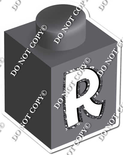 Grey - R Letter Block| Sign Swag USA