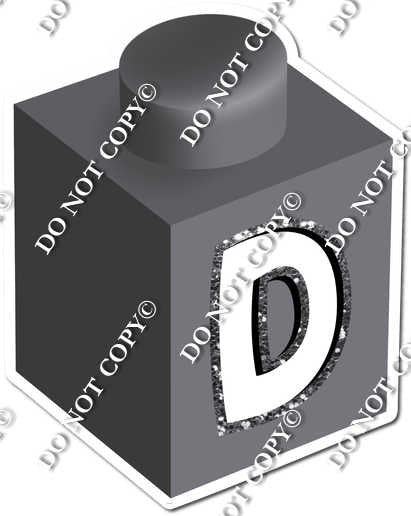 Grey - D Letter Block| Sign Swag USA