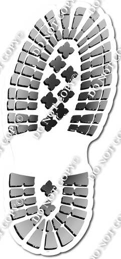 Single Shoe Print - Crime Scene| Sign Swag USA