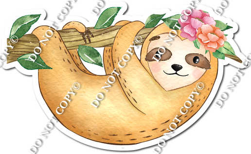 Sloth Hanging on Branch| Sign Swag USA