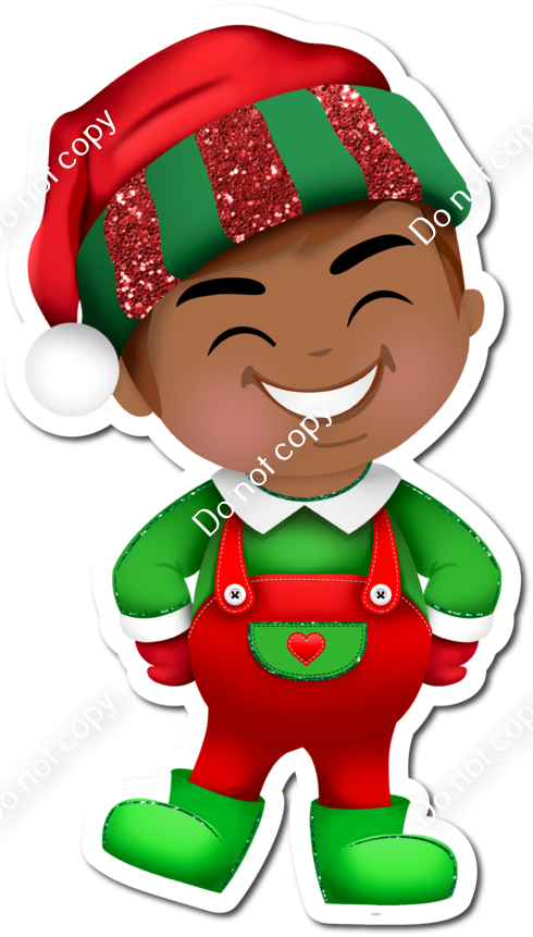 Dark Skin Tone - Boy Elf| Sign Swag USA