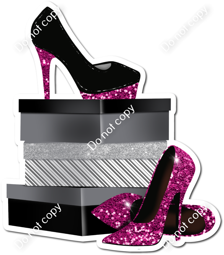 Hot Pink High Heels & Shoe Boxes| Sign Swag USA