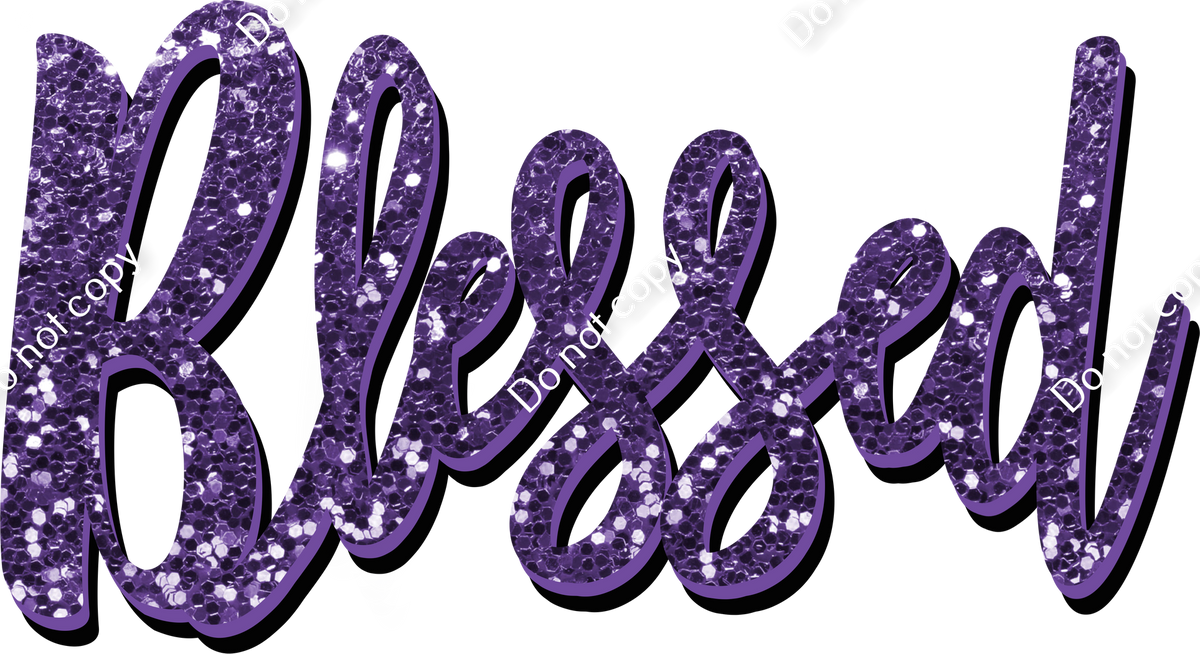 Purple Sparkle Blessed Statement w/ Variant| Sign Swag USA