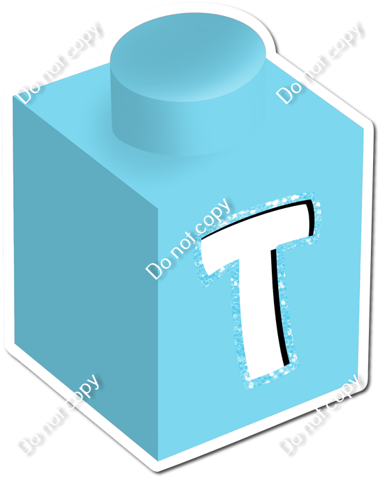 Baby Blue - T Letter Block| Sign Swag USA
