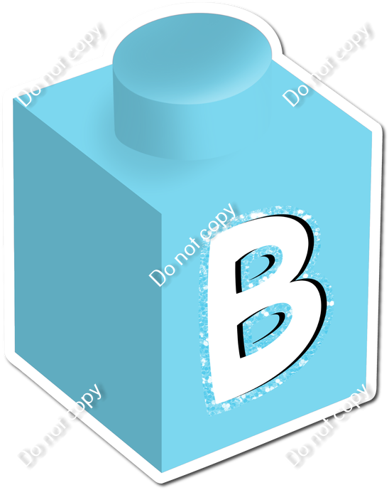 Baby Blue - B Letter Block| Sign Swag USA