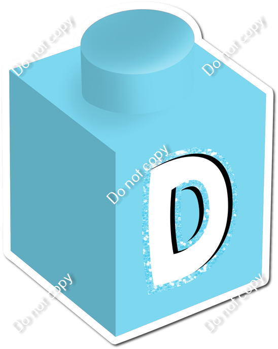 Baby Blue - D Letter Block| Sign Swag USA