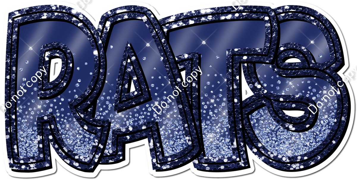 Double Outline Navy Blue Split Congrats| Sign Swag USA