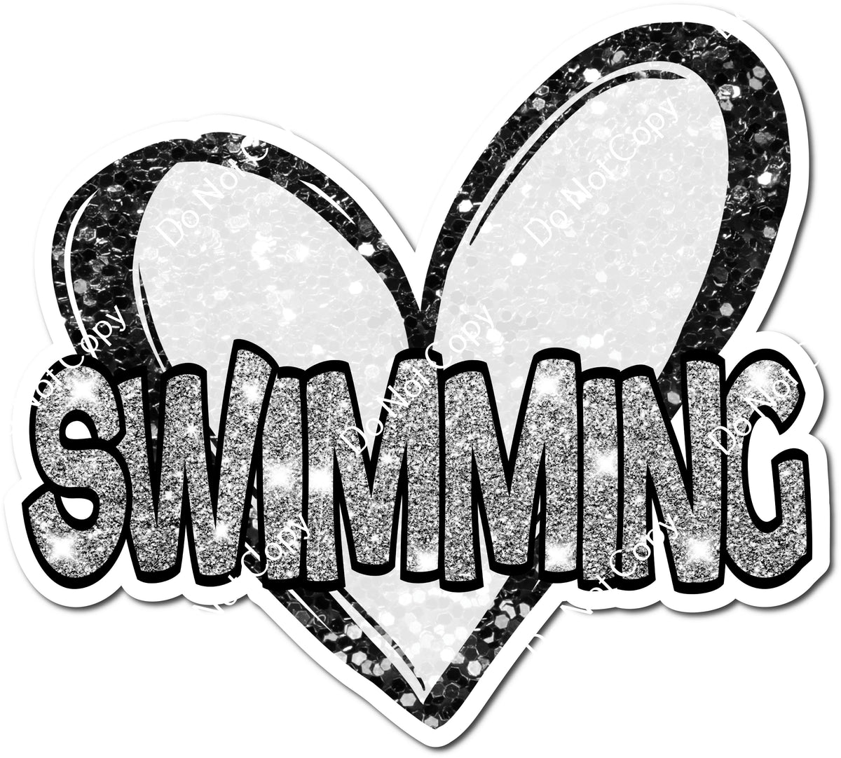Swimming Statement with Heart| Sign Swag USA