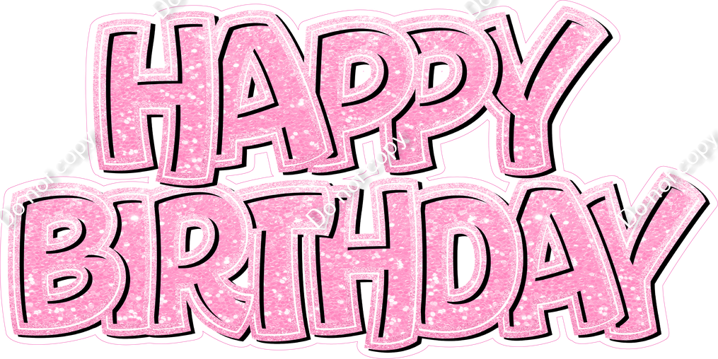 Baby Pink BB Happy Birthday Statement| Sign Swag USA