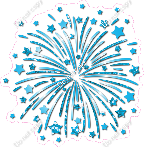 Blue Firework Yard Sign| Sign Swag USA