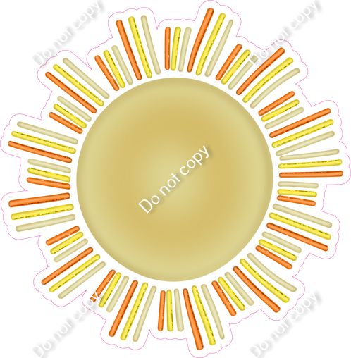 Orange & Yellow Sun| Sign Swag USA