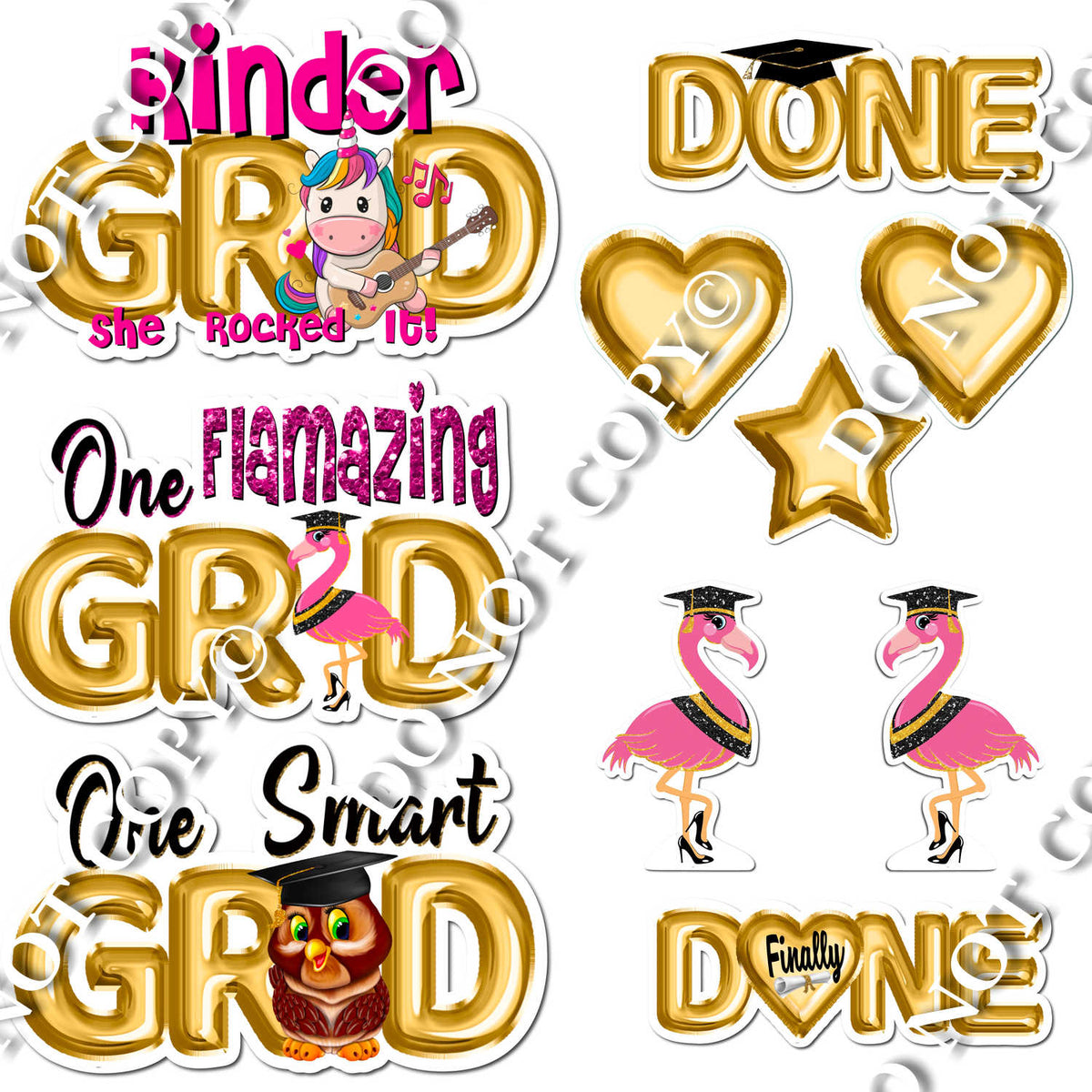 10 pc Graduation Theme0252| Sign Swag USA