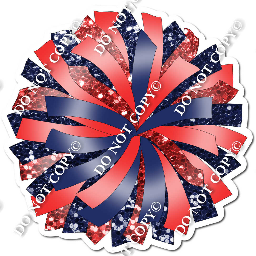 Pom-Pom - Navy Blue & Red w/ Variants| Sign Swag USA