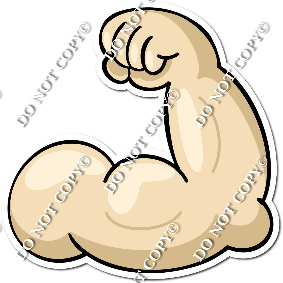 Light Skin Tone Flexing Arm| Sign Swag USA