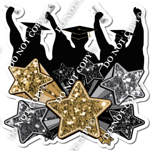 Graduation Silhouette with Stars w/ Variant| Sign Swag USA