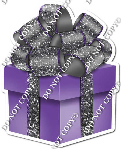 Sparkle - Purple & Silver Present - Style 2| Sign Swag USA