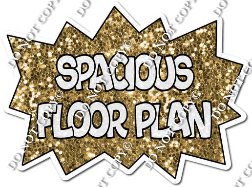 Spacious Floor Plan Statement - Gold| Sign Swag USA