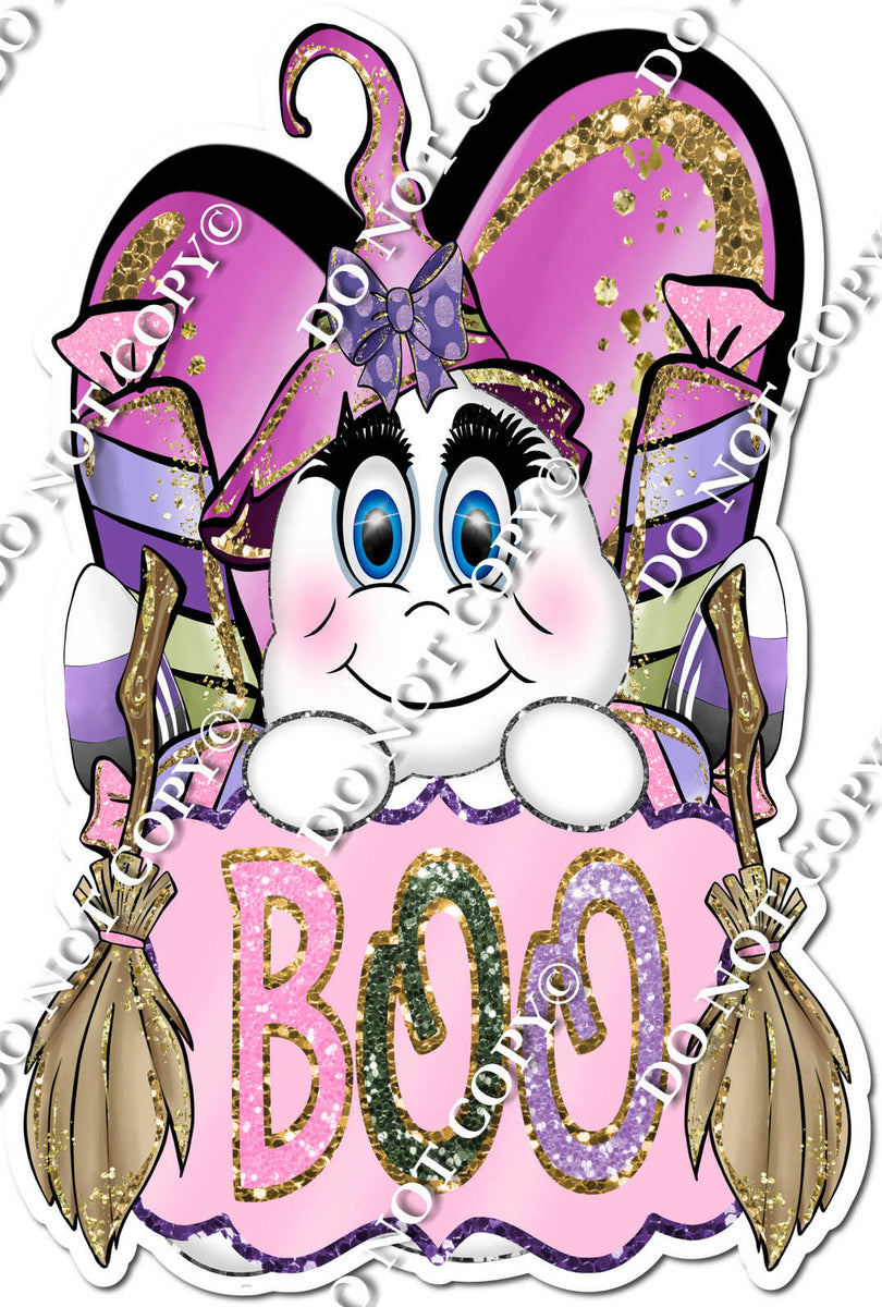 Pastel Boo & Ghost with Heart| Sign Swag USA