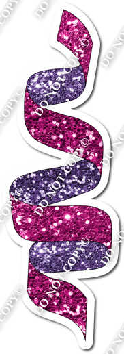 Purple & Hot Pink Streamer - Style 1| Sign Swag USA