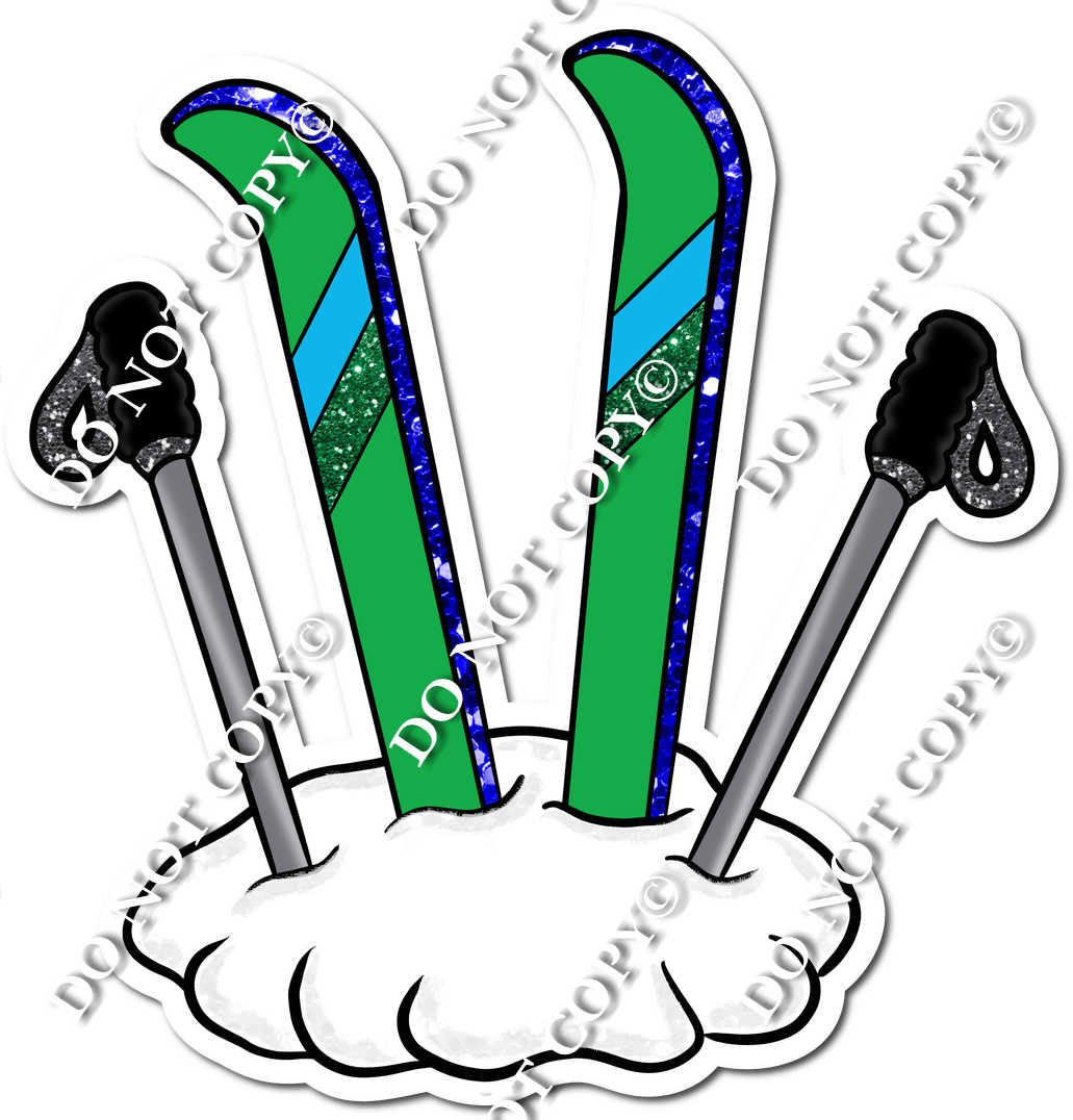 Green Skis w/ Variant| Sign Swag USA