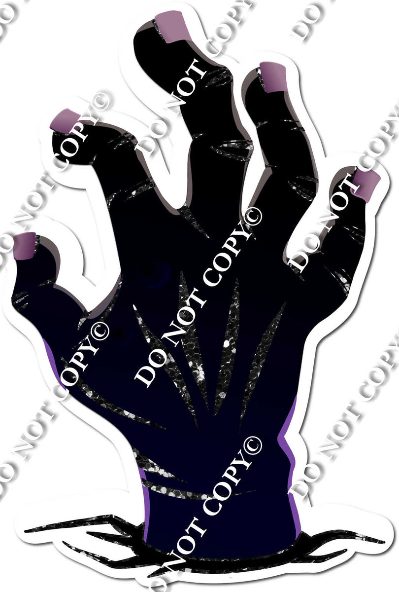 Purple & Black Zombie Hand| Sign Swag USA