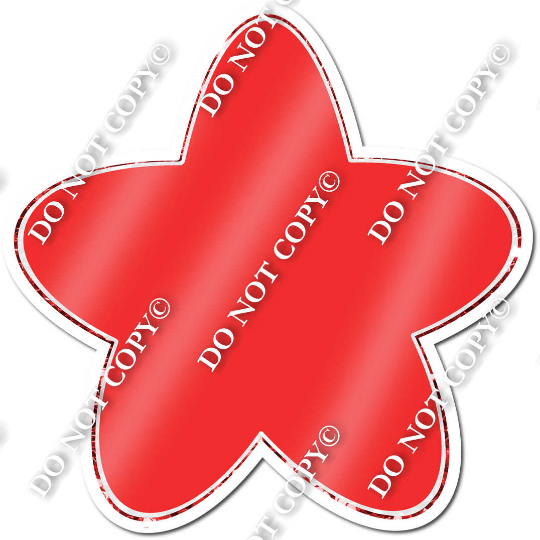 Rounded Flat Red Star| Sign Swag USA